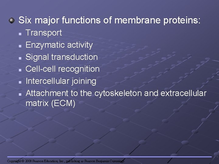 Chapter 7 Membrane Structure and Function Overview Life