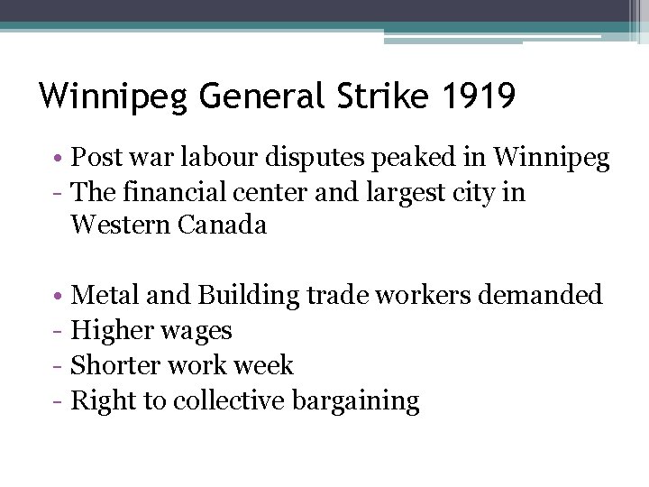 Post War Canada Return Home Rise of Communism