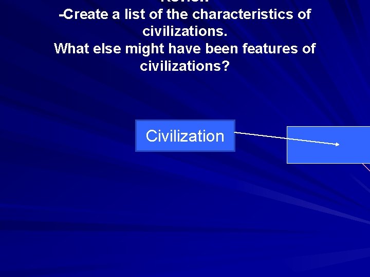 The beginning of Civilization Do Now What does