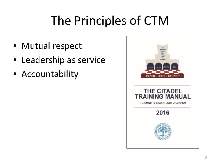 Citadel Training Manual Overview CTM 3 1 1