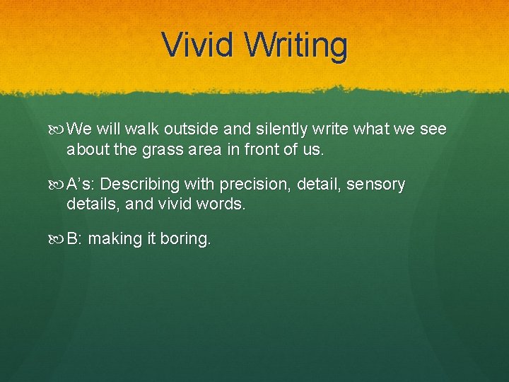 Warmup You have an object in front of