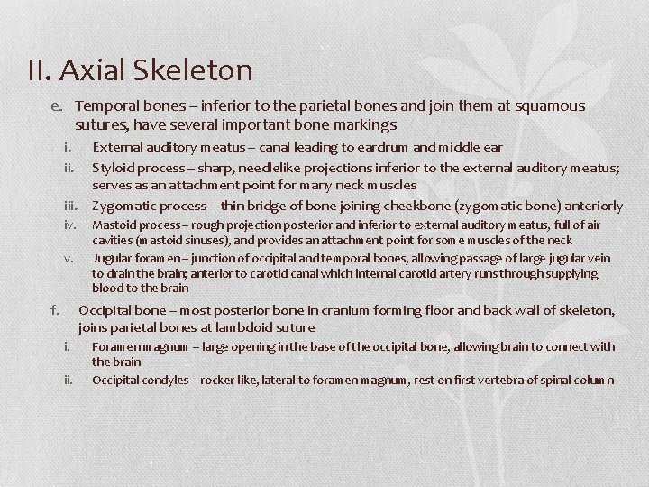 THE SKELETAL SYSTEM Chapter 5 I Bones An
