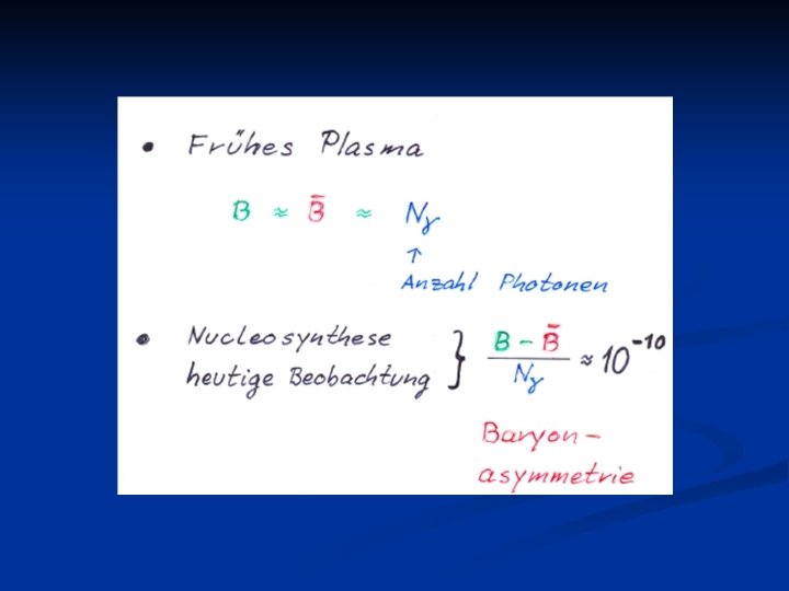 Particle Physics and Cosmology Baryon asymmetry Boltzmann equation
