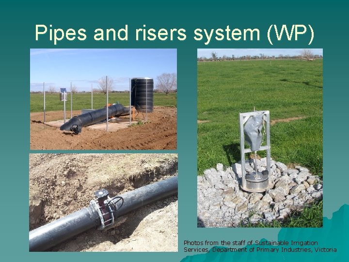 CostBenefit Analysis of Pipes and Risers Irrigation System