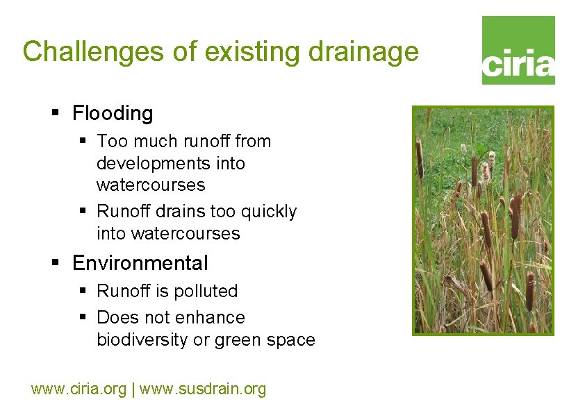 Introduction to sustainable drainage www ciria org www