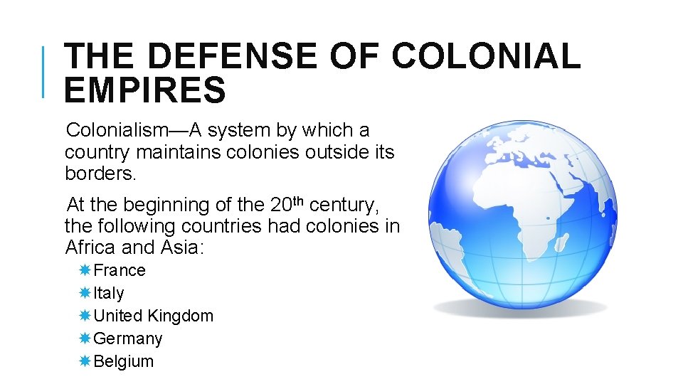 EUROPEAN EMPIRES Chapter 5 Section 1 THE SPREAD