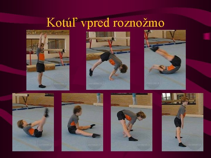 GYMNASTIKA KOT VPRED KOT VZAD PREVALY Popis techniky