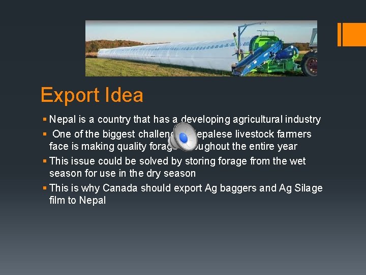 Nepal Export Project By Alex Dolson Background on