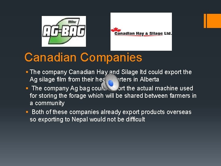 Nepal Export Project By Alex Dolson Background on