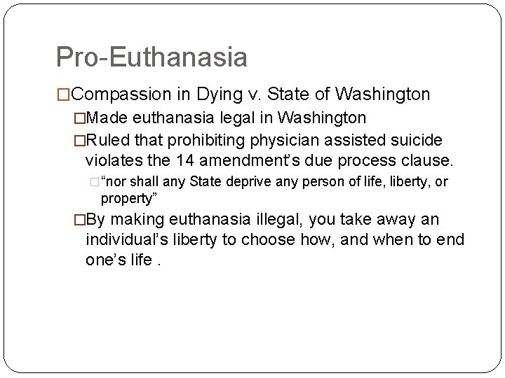 Should Euthanasia be Legal Types of Euthanasia Types
