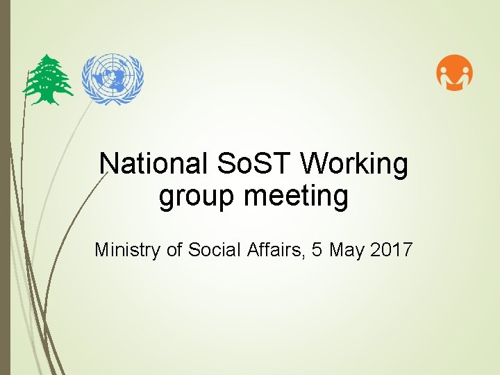 National So ST Working group meeting Ministry of