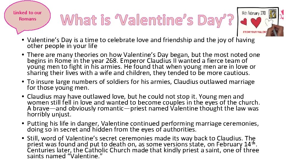 WALT Discuss the different types of love What