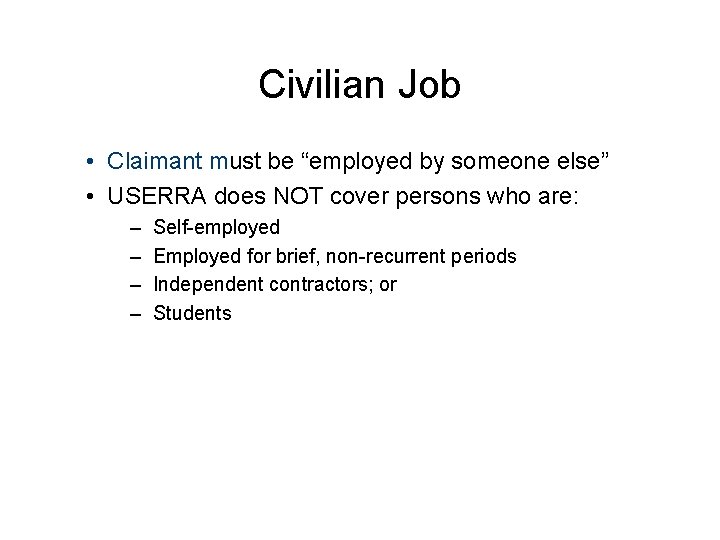 UNIFORMED SERVICES EMPLOYMENT AND reemployment RIGHTS ACT USERRA