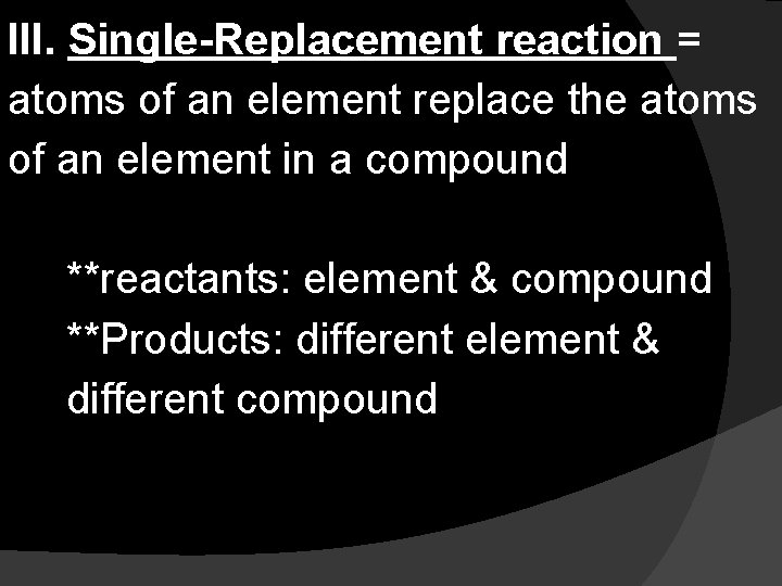 Class Notes Chemical Reactions I Combination Reaction two