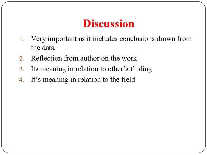 READING A PAPER Basic Parts of a Research