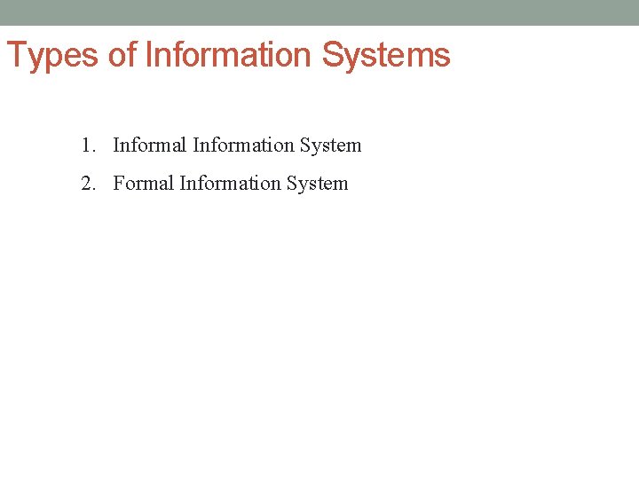 INFORMATION SYSTEMS Presented by mohamed elfakhrany Outline Definitions