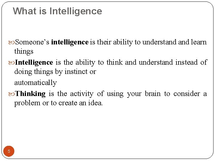 Artificial Intelligence Lecture 1 An Introduction Objectives Understand