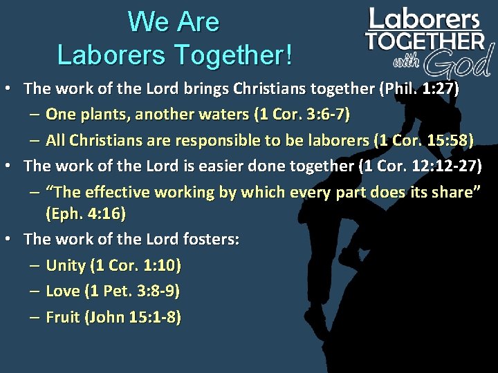1 Corinthians 3 5 We Are Laborers The