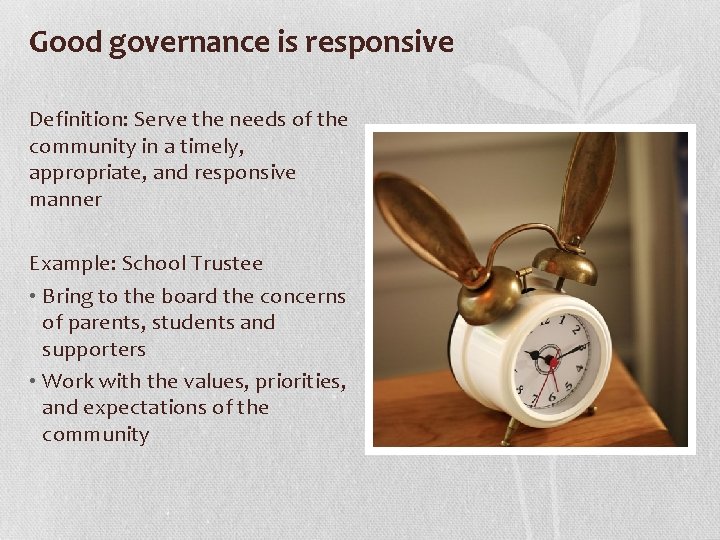 What is Good Governance in the Educational System