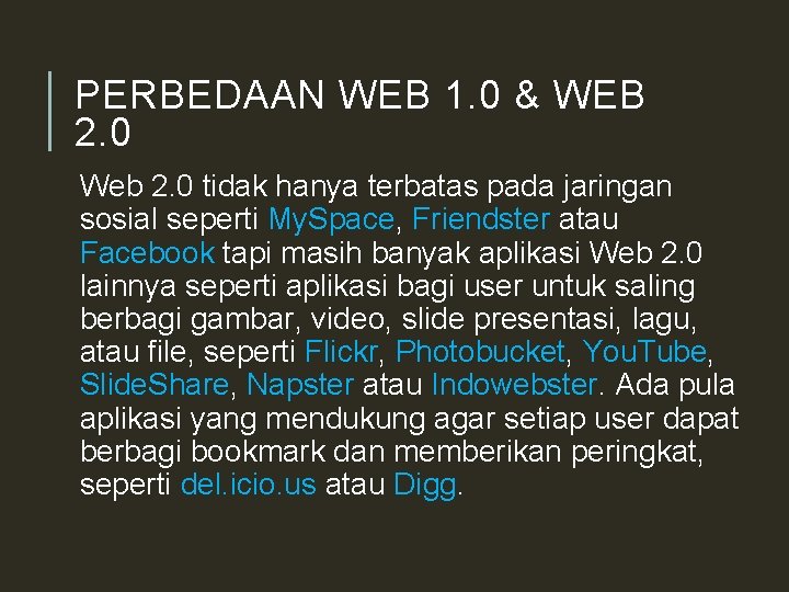 PERBEDAAN WEB 1 0 WEB 2 0 MKU