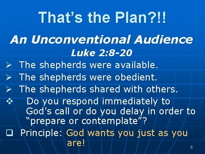 Thats the Plan An Untimely Birth An Unusable