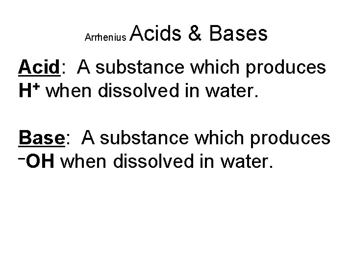 Water p H OBJECTIVES 1 Define p H