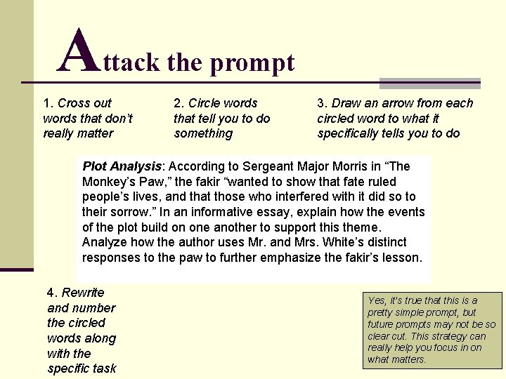 Timed Writing Practice Focus on the ABCD method