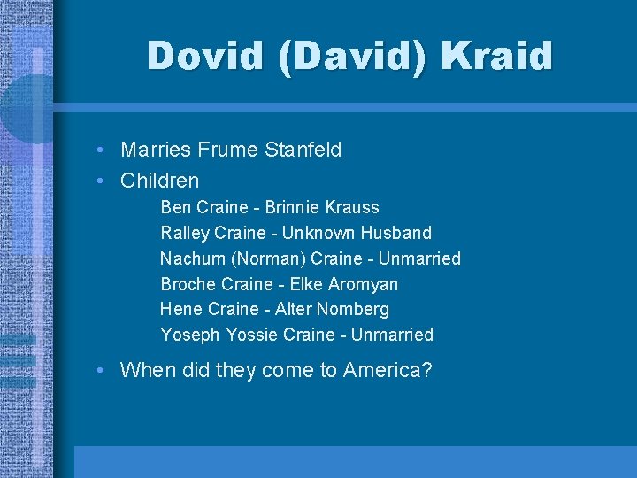 The Craine Feinberg Families 2000 Family Reunion Detroit