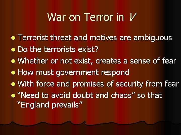 V for Vendetta World Literature Dystopian Film Literature
