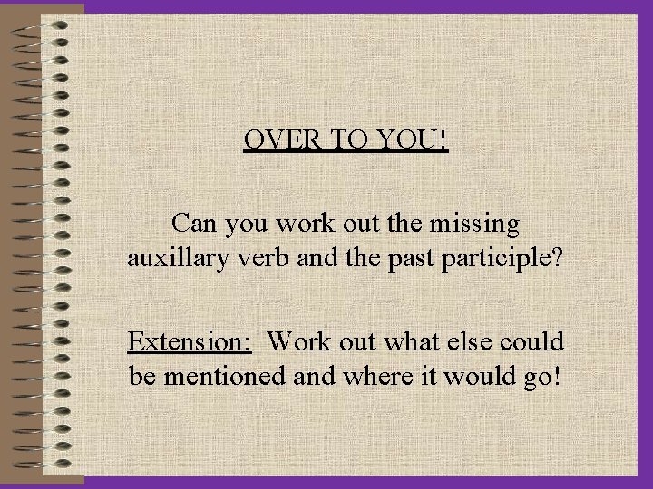 Edexcel Rot Perfect Tense regular using haben verbs