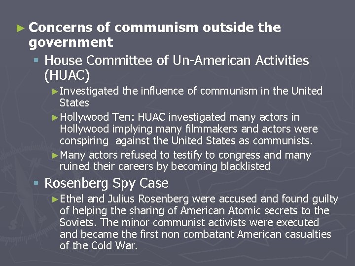 America Battles Communism From Within and Out American