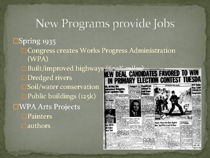 Chapter 13 section 2 The Second New Deal