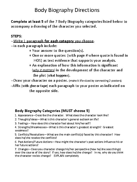 Body Biography Student Character selected Thoughtsideas Appearance ...