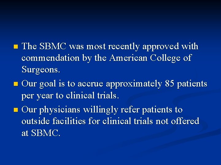 Cancer Center Trials at St Barnabas Medical Center