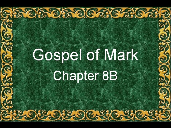 Gospel of Mark Chapter 8 B Sidon Canaanite