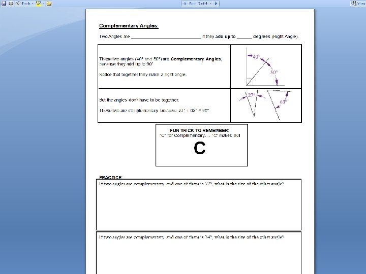 Classifying Angles Warm Up Draw each figure 1