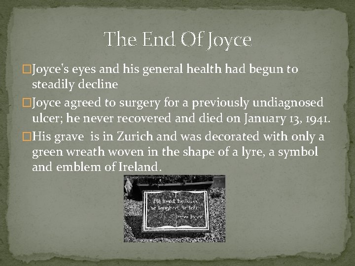 Biography of James Joyce 1882 1941 Early Life