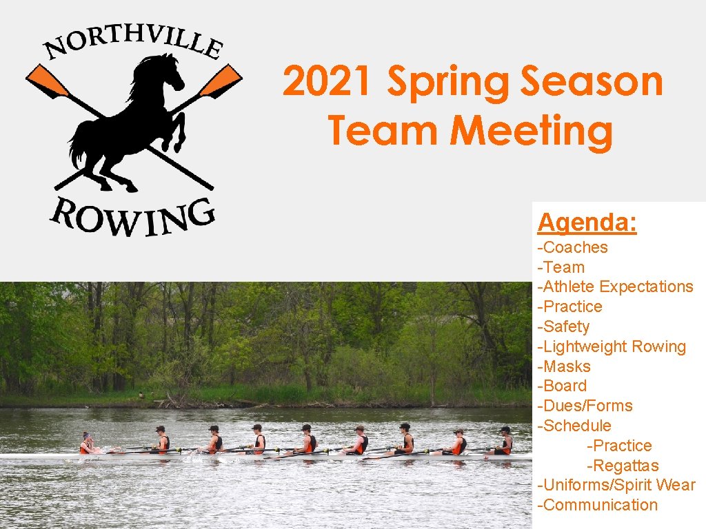 2021 Spring Season Team Meeting Agenda Coaches Team