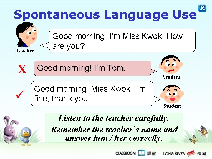 TSA Speaking Skills Primary 3 Spontaneous Language Use