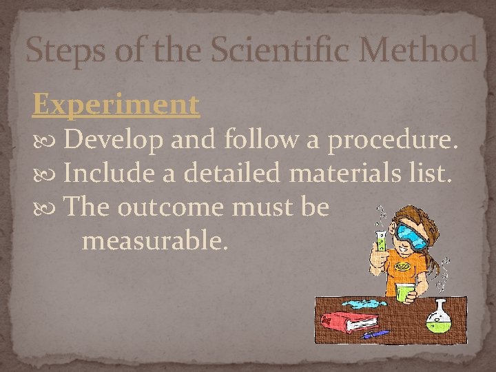 Steps of the Scientific Method Lisa Michalek The