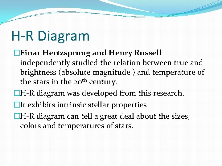 Hertzsprung Russell Diagram HR Diagram Einar Hertzsprung and