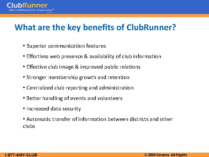 Welcome to Club Runner Discover a better way
