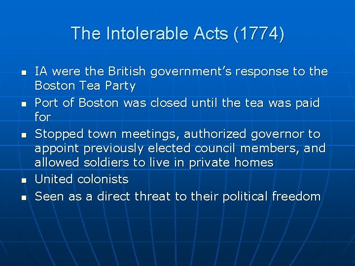 The Coming of Independence and The American Revolution