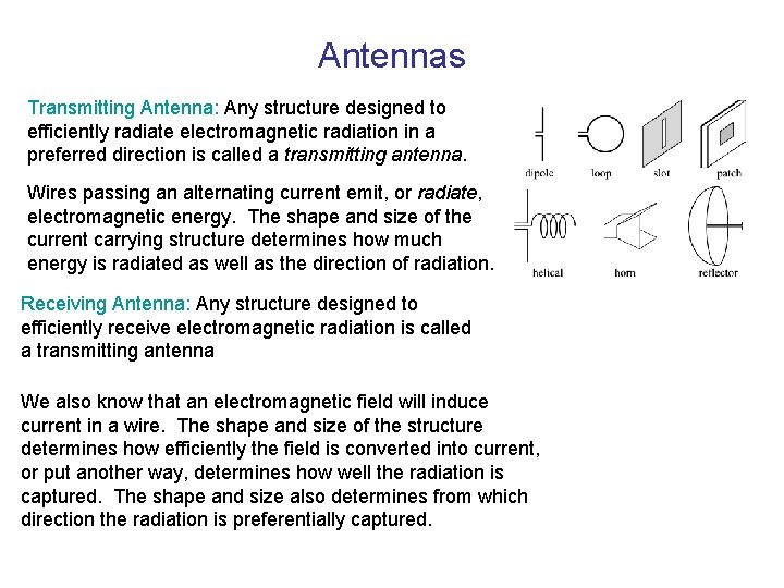 Antennas Antenna Electric and Magnetic Fields Power density