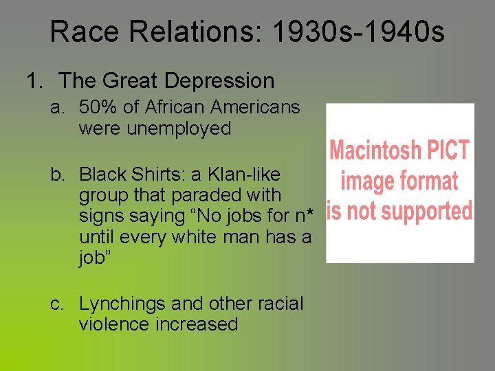 Great Depression Photographic Evidence of Racial Segregation Directions