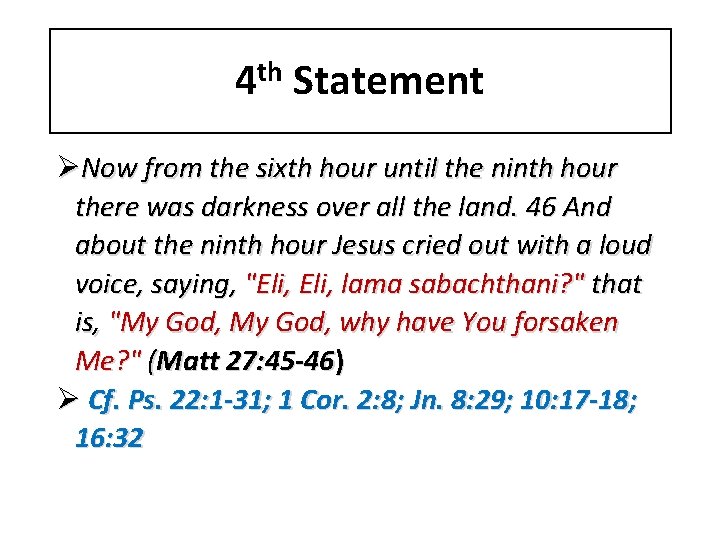 Jesus Statements From the Cross Jesus death burial