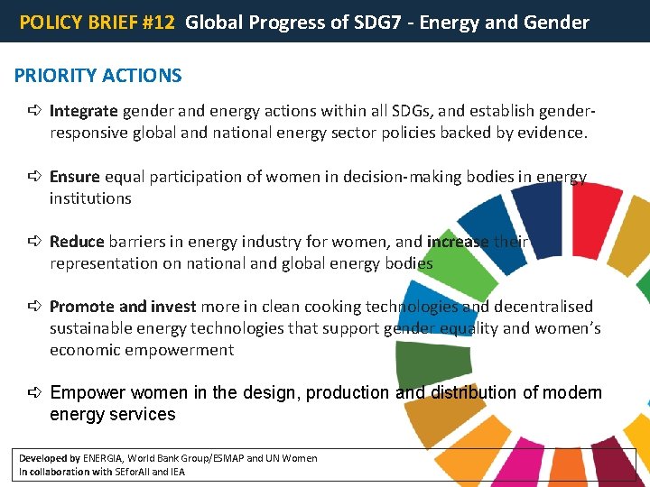 STRENGTHENING INTERLINKAGES BETWEEN SDG 7 AND OTHER SDGS