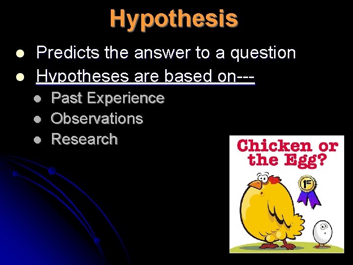 Scientific Method 1 2 3 4 5 Observation