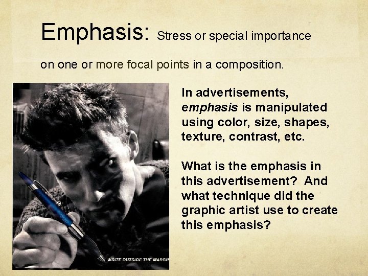 rhythm movement pattern variety balance proportion emphasis harmony
