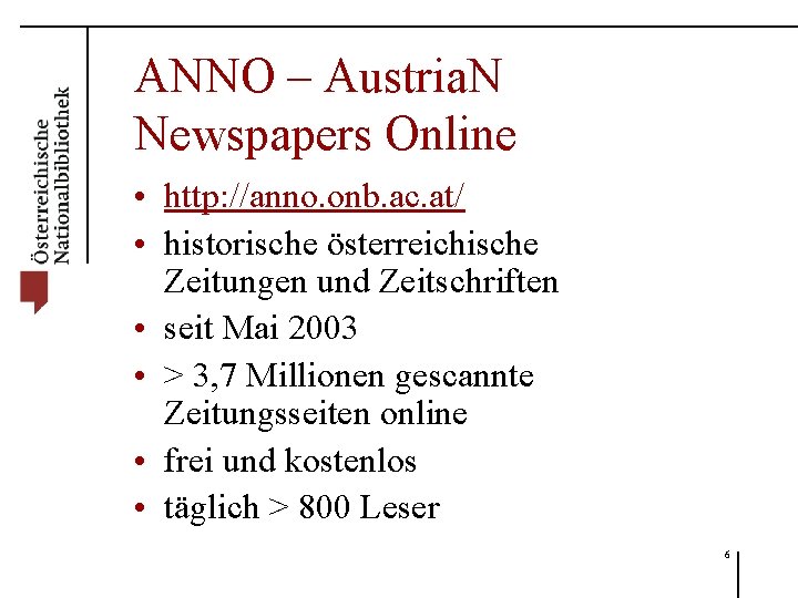 e Culture Dimensionen Salzburg 28 09 2004 Massendigitalisierung